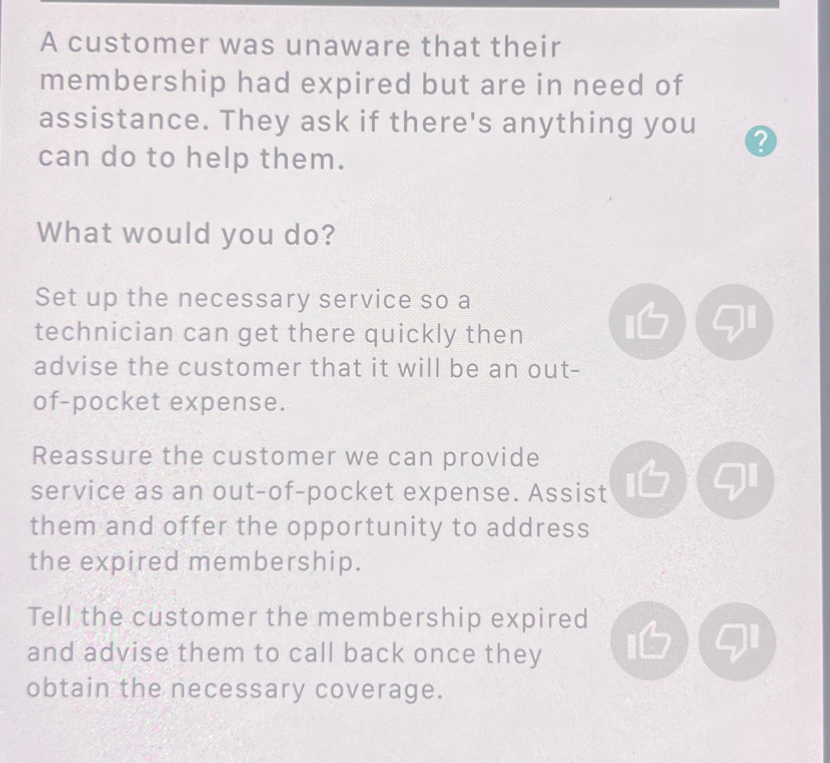 Solved A customer was unaware that their membership had | Chegg.com