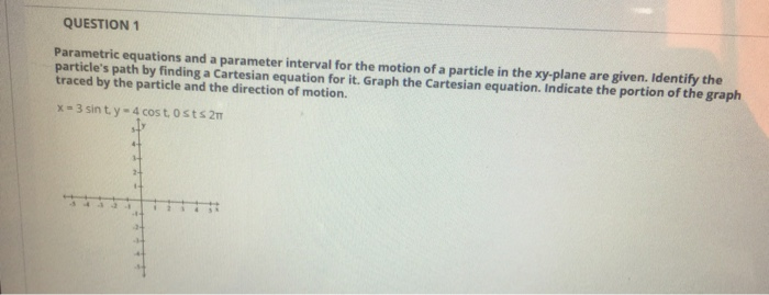 Solved i want know the cartesian equation & the portion | Chegg.com