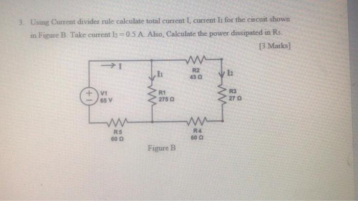 Solved 3. Using Current divider rule calculate total current | Chegg.com