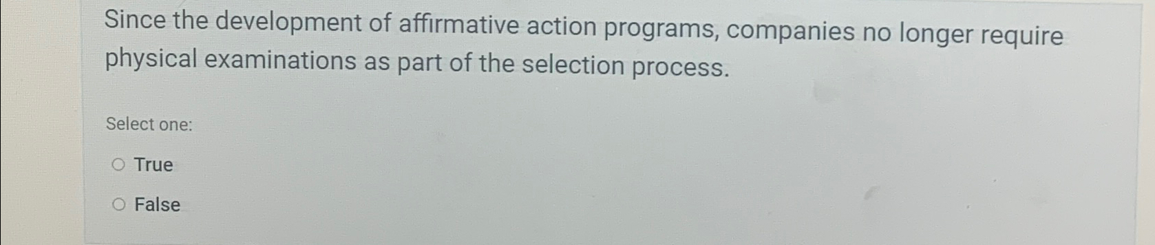 Solved Since the development of affirmative action programs, | Chegg.com