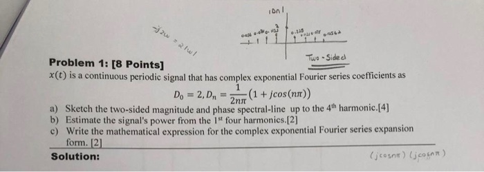 Solved 160 / -jw = 21w! 119. 56 I Two-sided Problem 1: [8 | Chegg.com