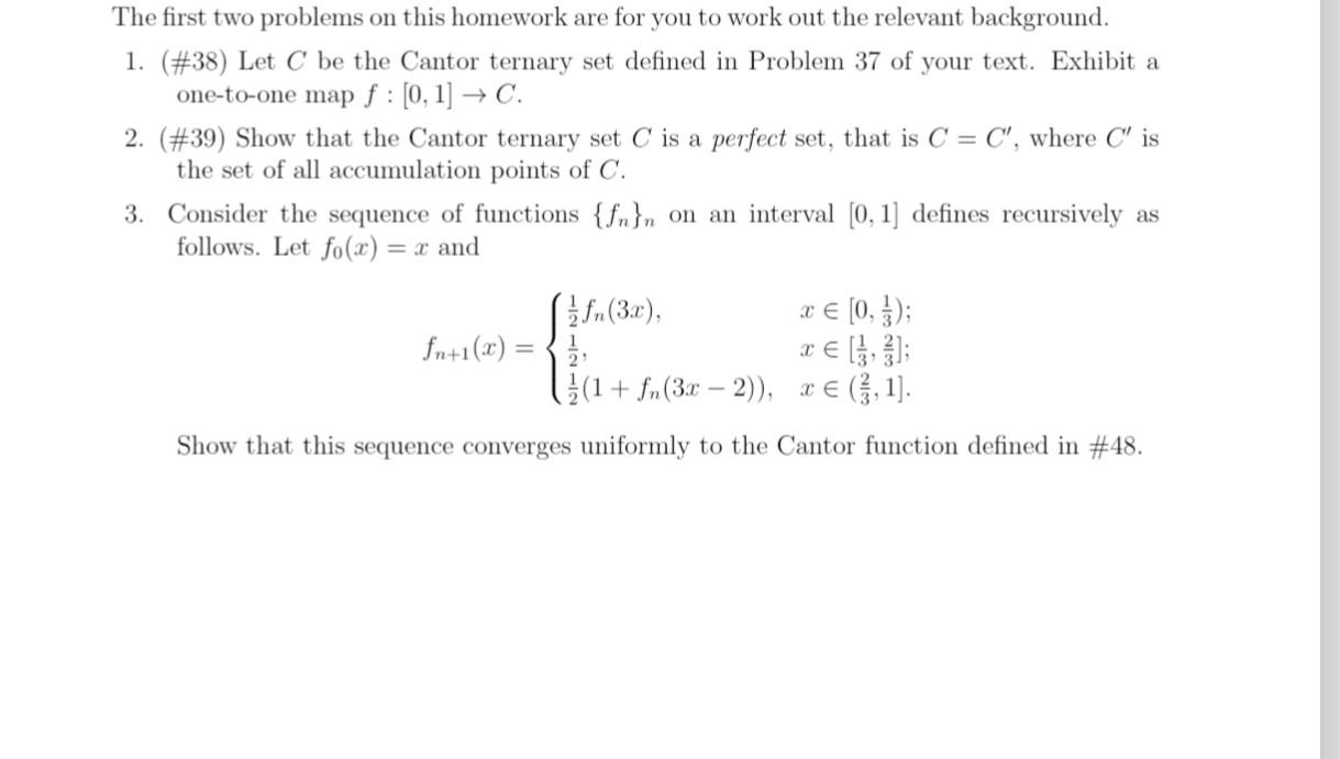 Solved The first two problems on this homework are for you | Chegg.com
