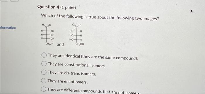 Solved How are the structure identical molecules enantiomers | Chegg.com