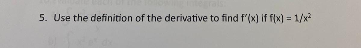 Solved Use the definition of the derivative to find f'(x) | Chegg.com