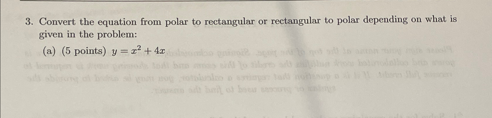 Solved Convert the equation from polar to rectangular or | Chegg.com