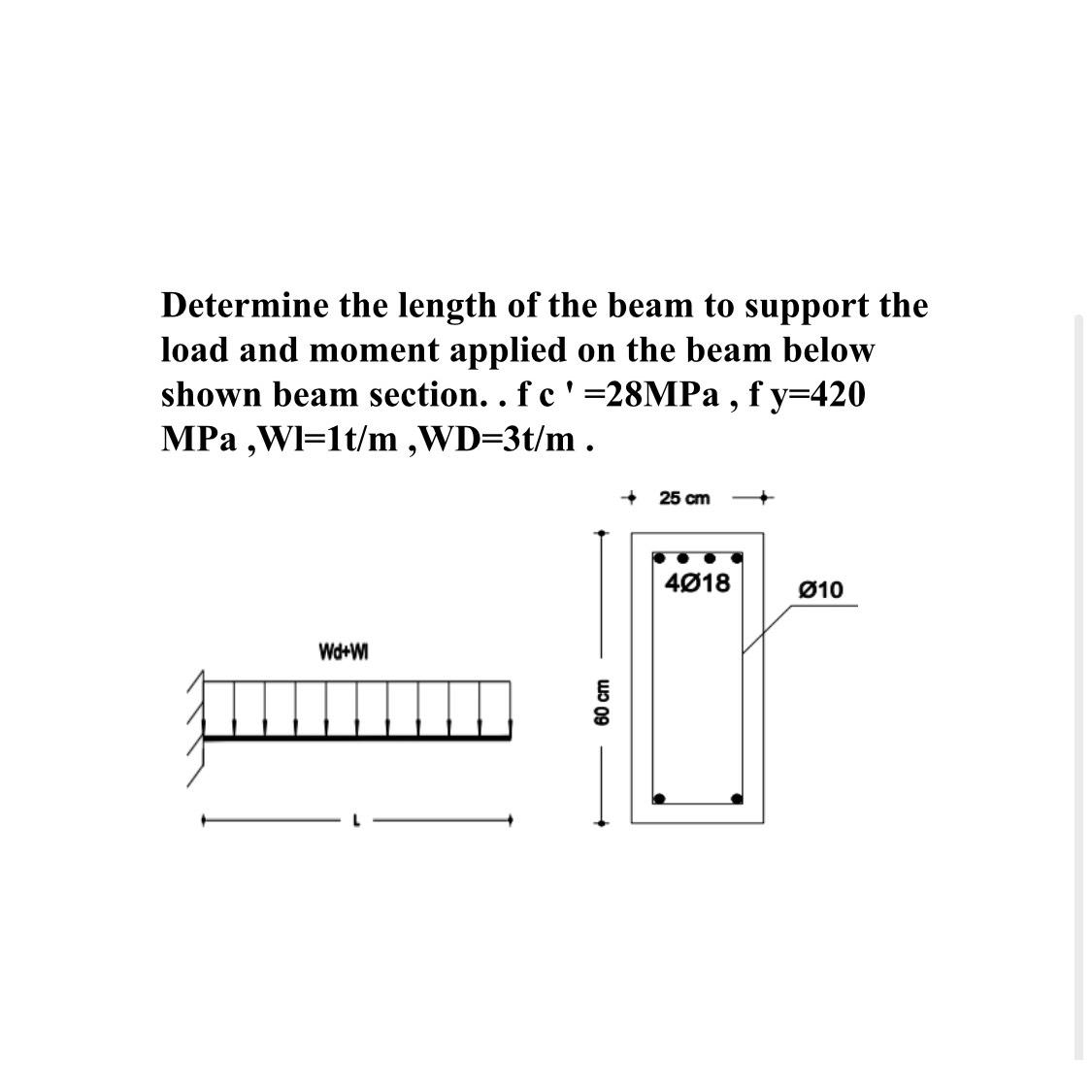 Solved Determine the length of the beam to support the load | Chegg.com