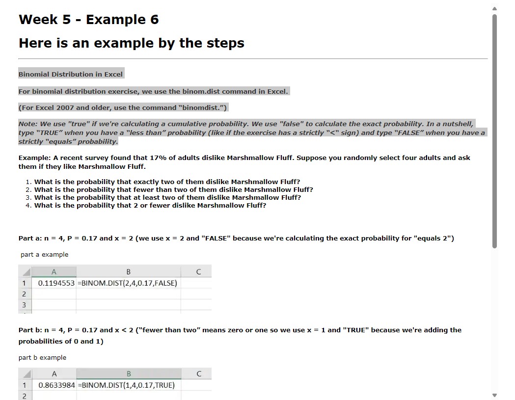 Solved Solve the Binomial Distribution scenarios below. | Chegg.com