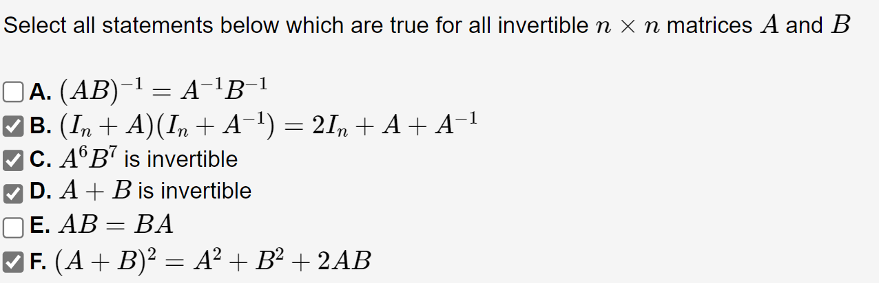 Solved Select all statements below which are true for all | Chegg.com