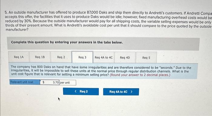 Solved Problem 6-18 (Algo) Relevant Cost Analysis in a | Chegg.com