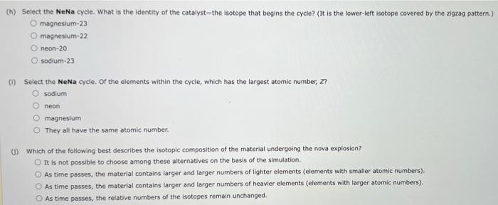 Solved (h) Select the NeNa cycle. What is the identity of | Chegg.com