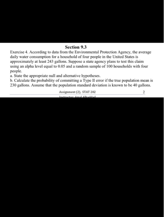 Solved Section 9.3 Exercise 4. According to data from the | Chegg.com