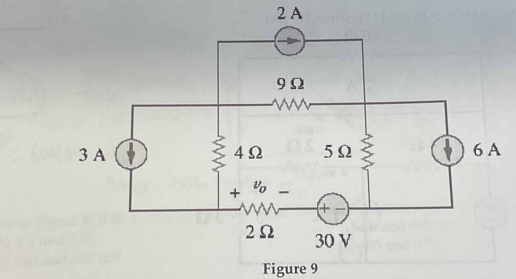 Figure 9 ﻿solve for voltages across 2 ﻿ohm resistor | Chegg.com