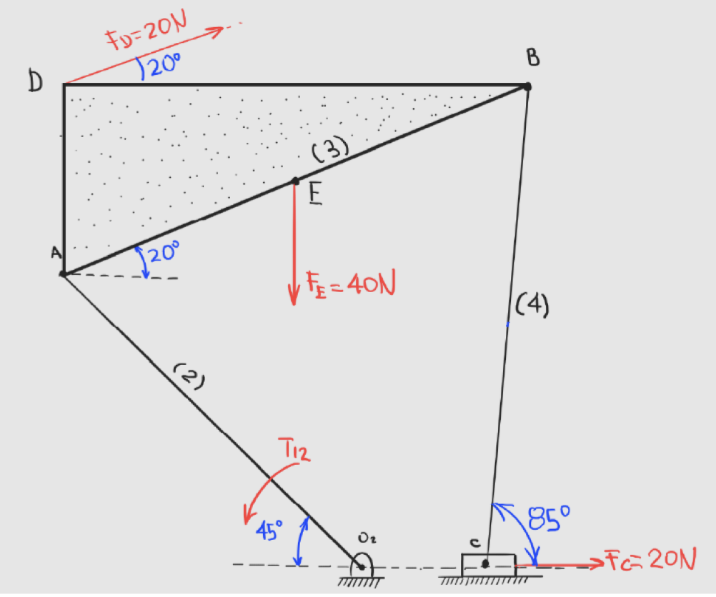 Solved Show me the steps to solve For the mechanism shown in | Chegg.com