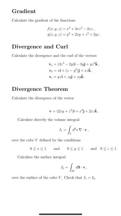 Solved Gradient Divergence and Curl Die The Curl Theorem B | Chegg.com