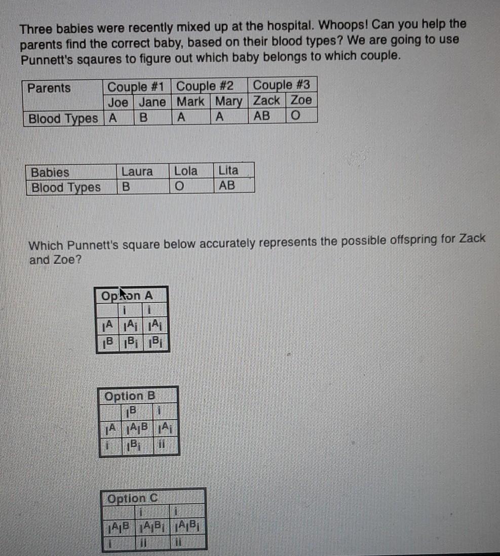 Solved Three babies were recently mixed up at the hospital. | Chegg.com