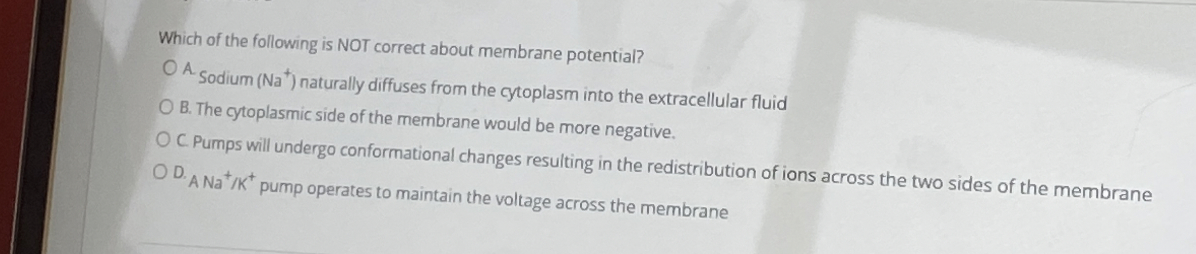 Solved Which of the following is NOT correct about membrane | Chegg.com