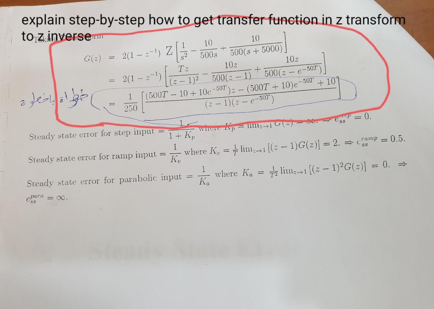 Solved explain step-by-step how to get transfer function in | Chegg.com