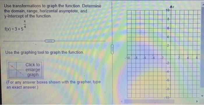 Solved Ay Use transformations to graph the function. | Chegg.com