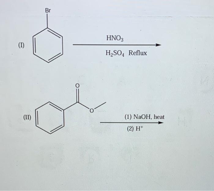Solved Br HNO3 (I) H2SO4 Reflux O O (II) (1) NaOH, heat (2) | Chegg.com