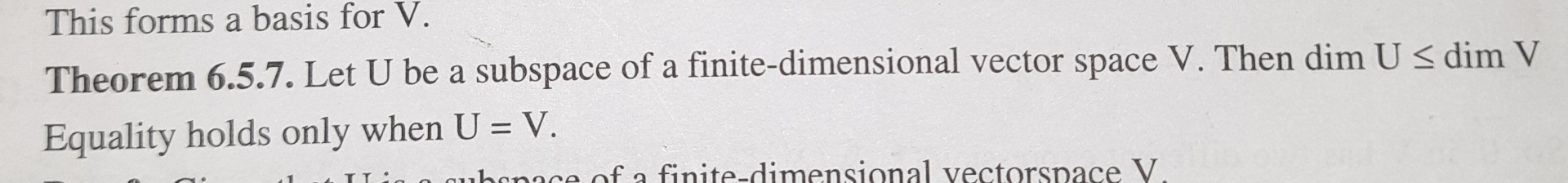 Solved Theorem 6.5.7. ﻿Let U ﻿be a subspace of a | Chegg.com