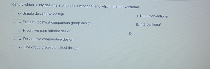 Solved Identify which study designs are non-interventional | Chegg.com