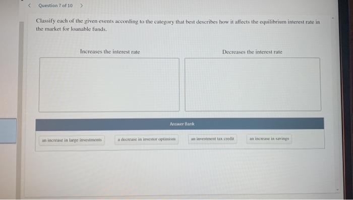 Solved Question 7 of 10 > Classify each of the given events | Chegg.com