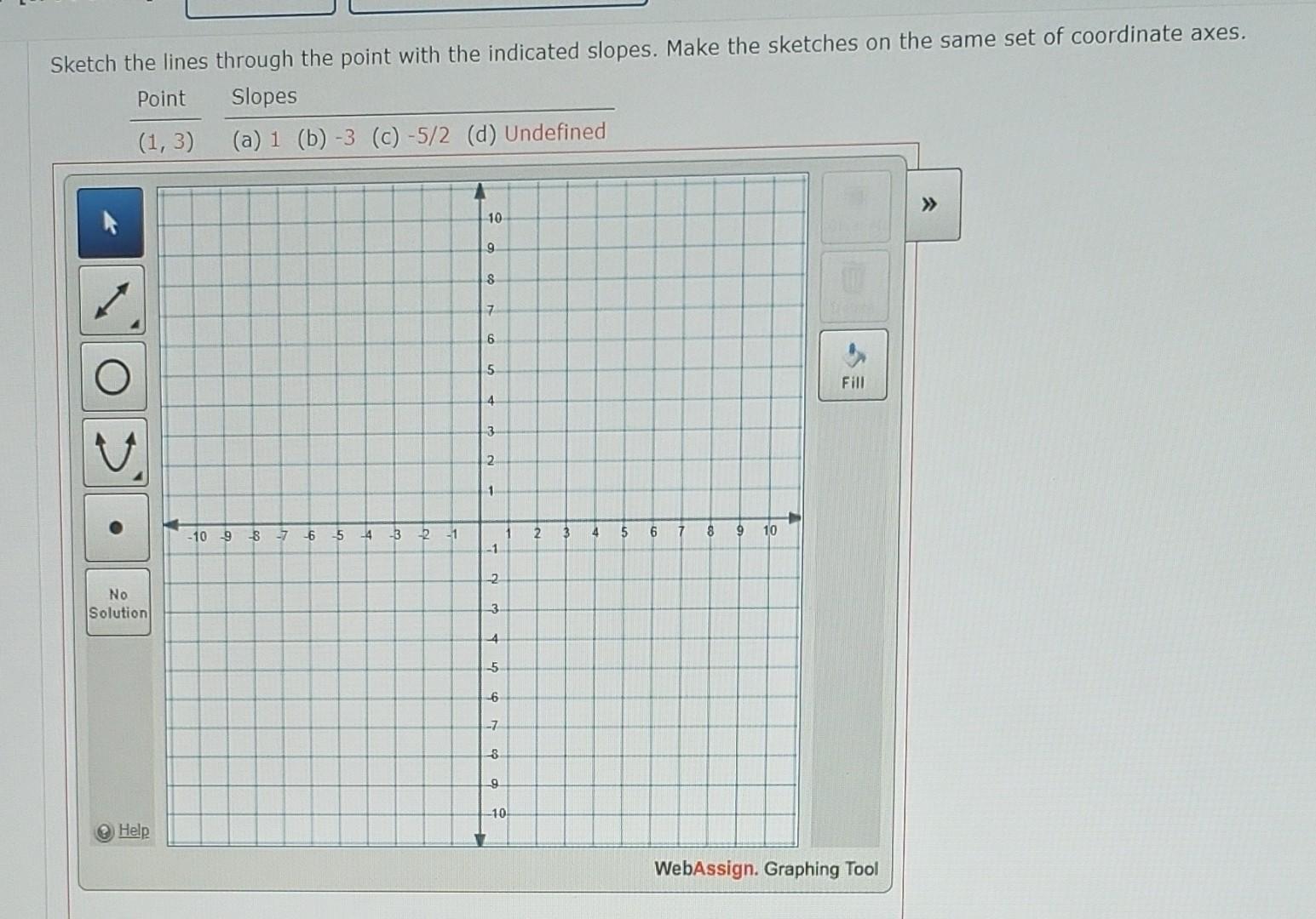 Solved Sketch the lines through the point with the indicated | Chegg.com