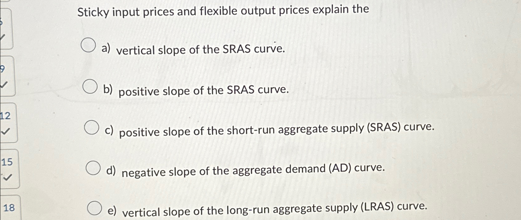 Solved Sticky input prices and flexible output prices | Chegg.com