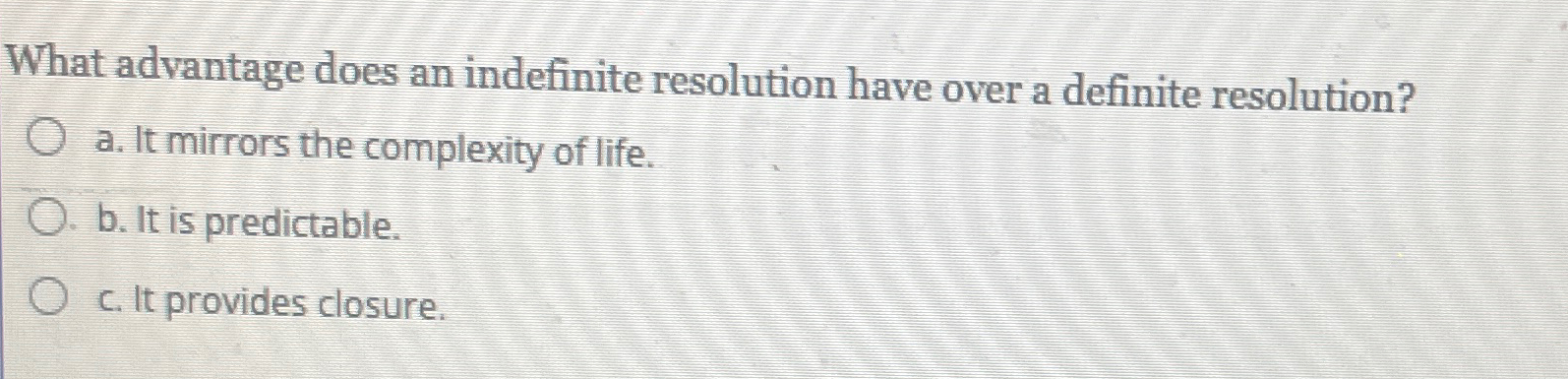 Solved What advantage does an indefinite resolution have | Chegg.com