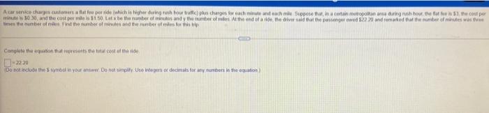 Solved A car service charge of which wach whom mini 0.30, | Chegg.com