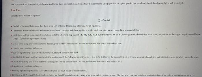 Solved Problem Consider tip differ witial equation - Find at | Chegg.com