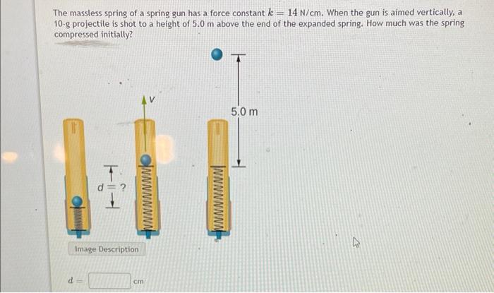 Solved The massless spring of a spring gun has a force | Chegg.com