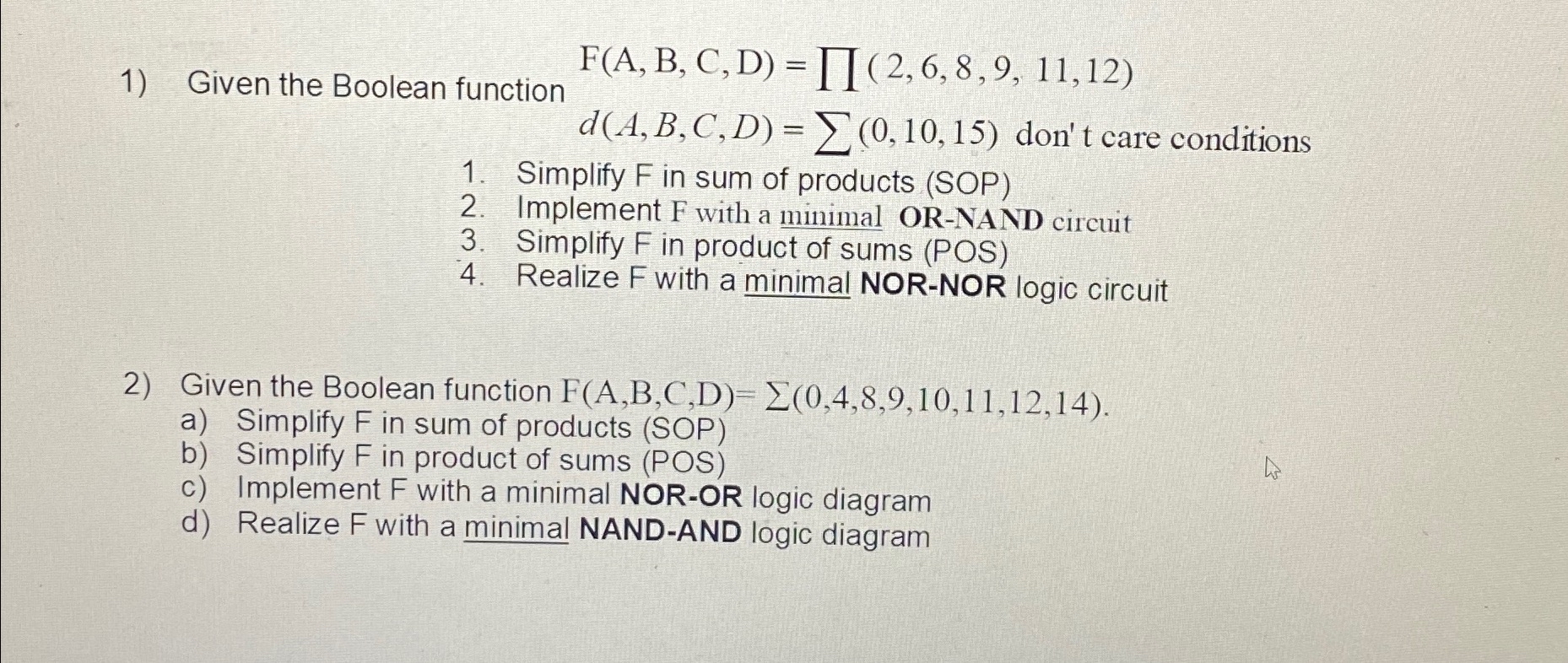 Solved Given the Boolean | Chegg.com