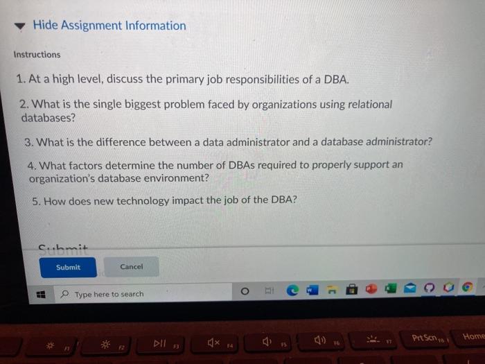 Solved Hide Assignment Information Instructions 1. At a high | Chegg.com