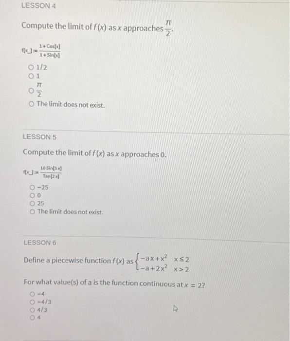 Solved Compute the limit of f(x) as x approaches 2π. | Chegg.com