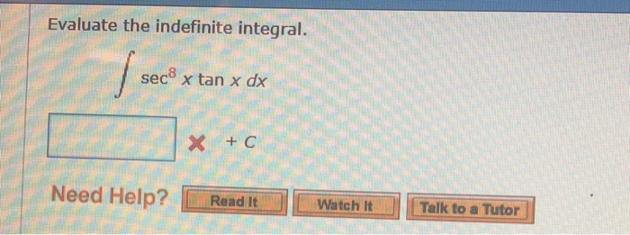 Solved Evaluate the indefinite integral. sec3 x tan x dx X | Chegg.com