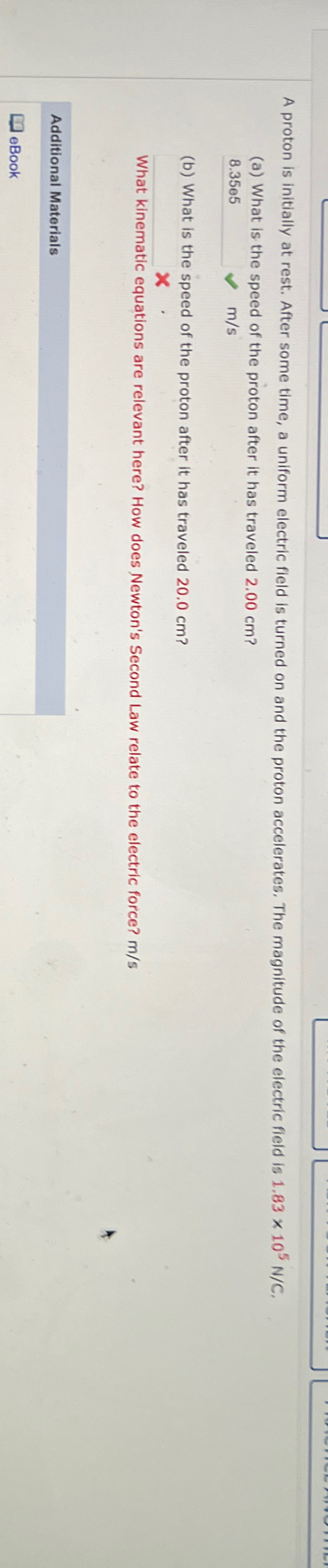Solved A proton is initially at rest. After some time, a | Chegg.com