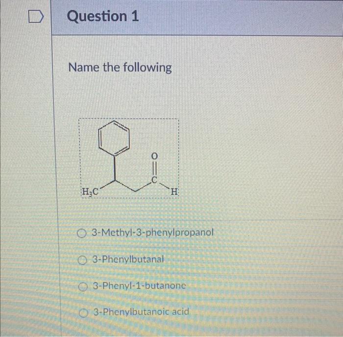 Solved Name the following 3-Methyl-3-phenylpropanol | Chegg.com