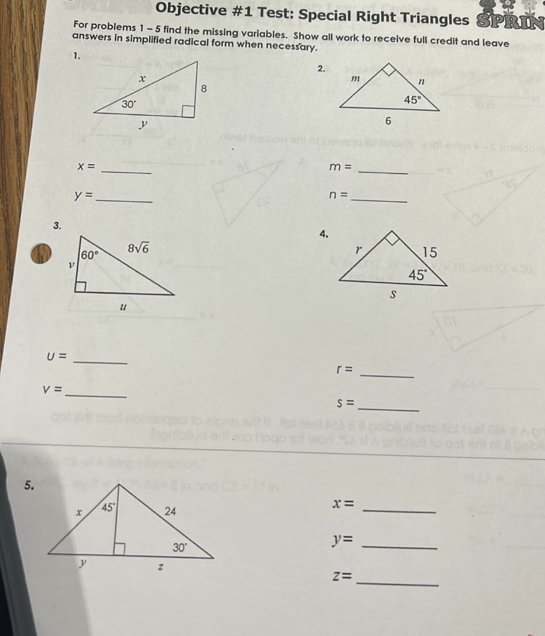 Solved ar problems 1−5 find the missing variables. Show all | Chegg.com