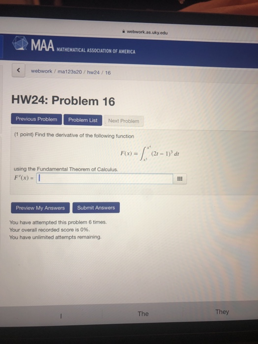 Solved webwork as.uky.edu M AA MATHEMATICAL ASSOCIATION OF | Chegg.com Solved webwork as.uky.edu M AA MATHEMATICAL ASSOCIATION OF | Chegg.com