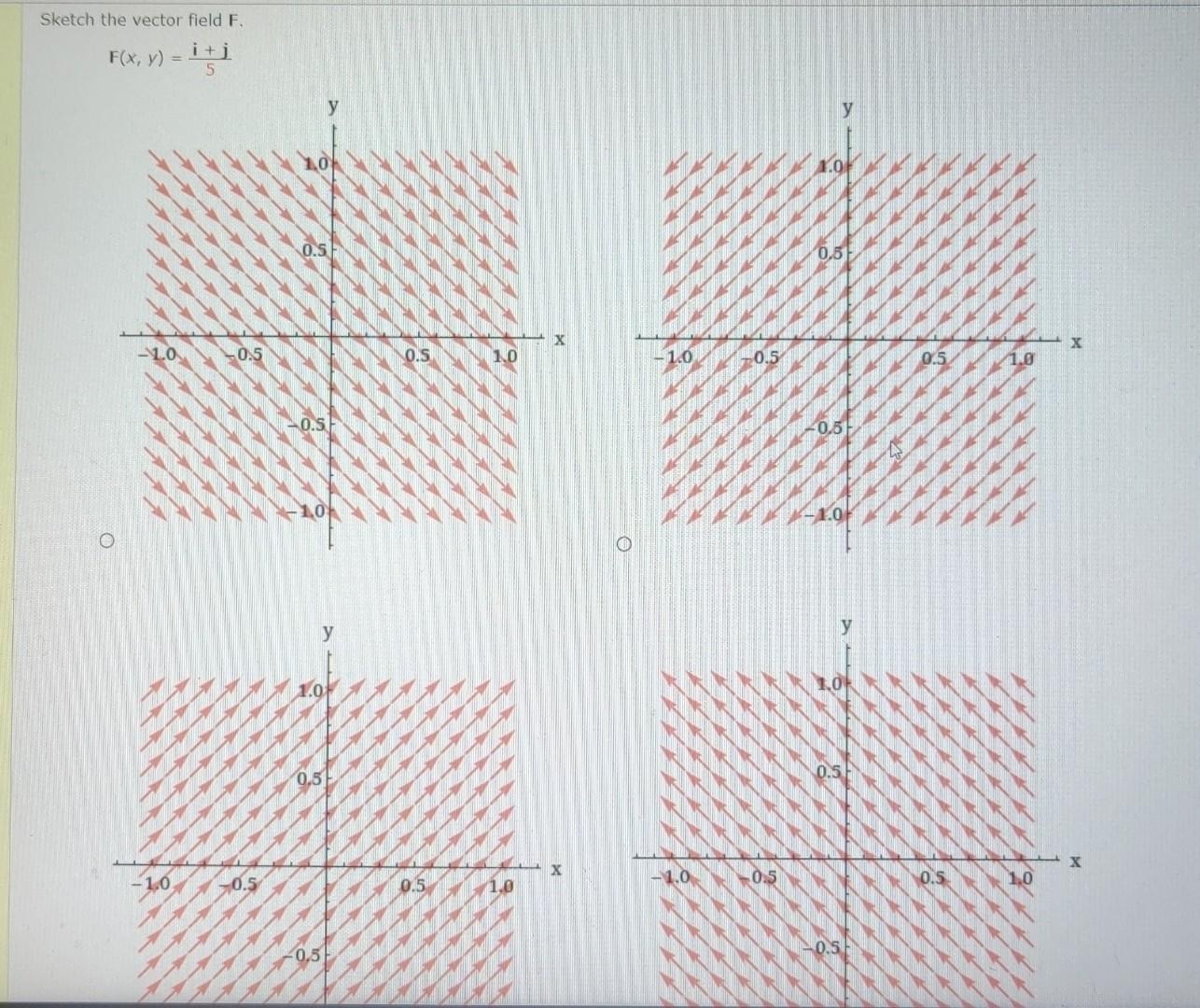 Solved Sketch the vector field F. F(x,y)=5i+j | Chegg.com