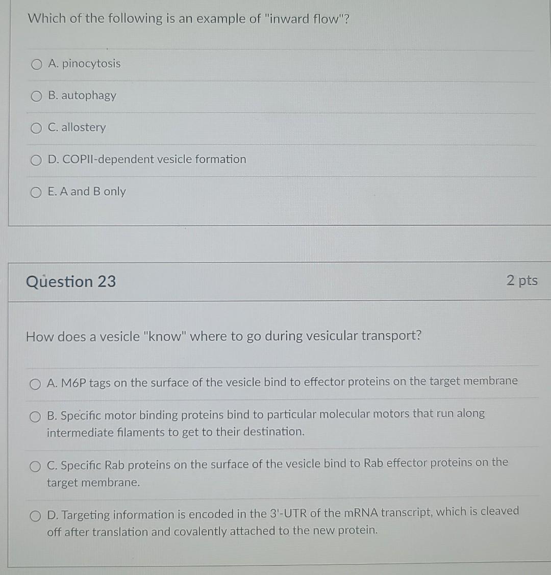 Solved Which of the following is an example of "inward | Chegg.com