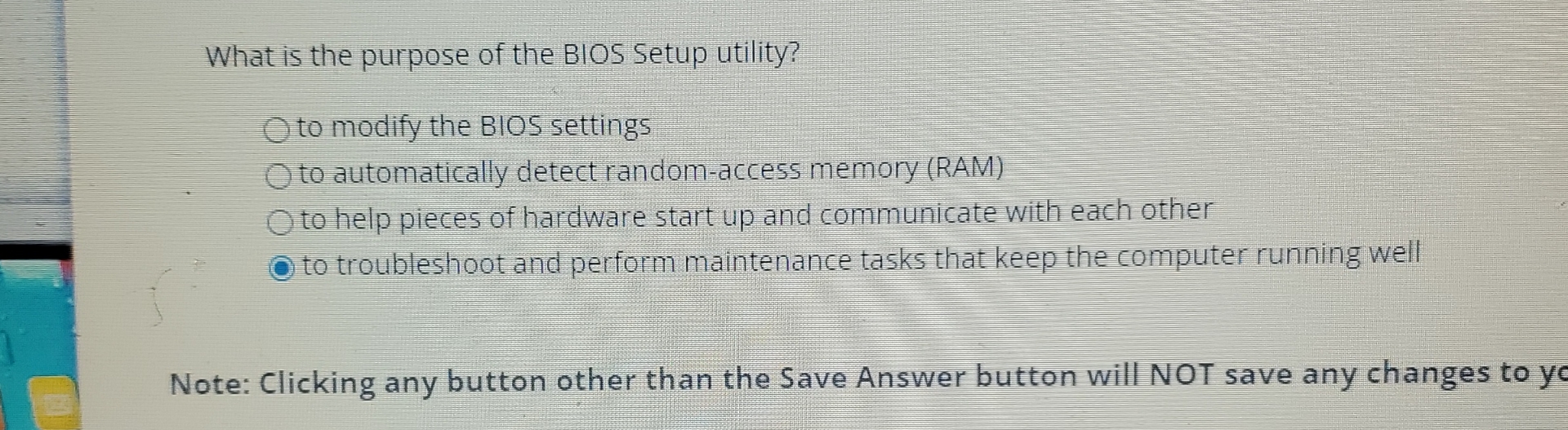 Solved What Is The Purpose Of The Bios Setup Utilityto 5311