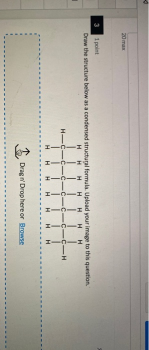 Solved 1 point Draw the structure below as a skeletal | Chegg.com