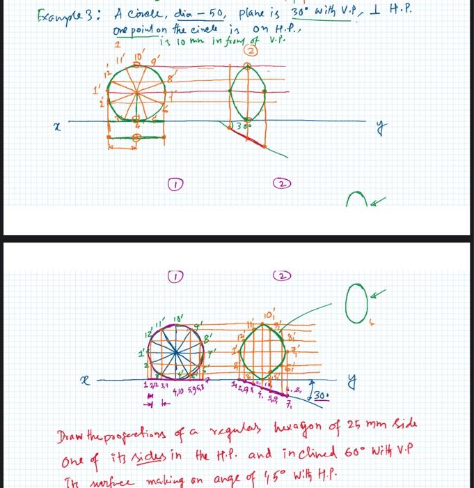 Solved solve example 3 using Auxiliary vertical plane.Please | Chegg.com