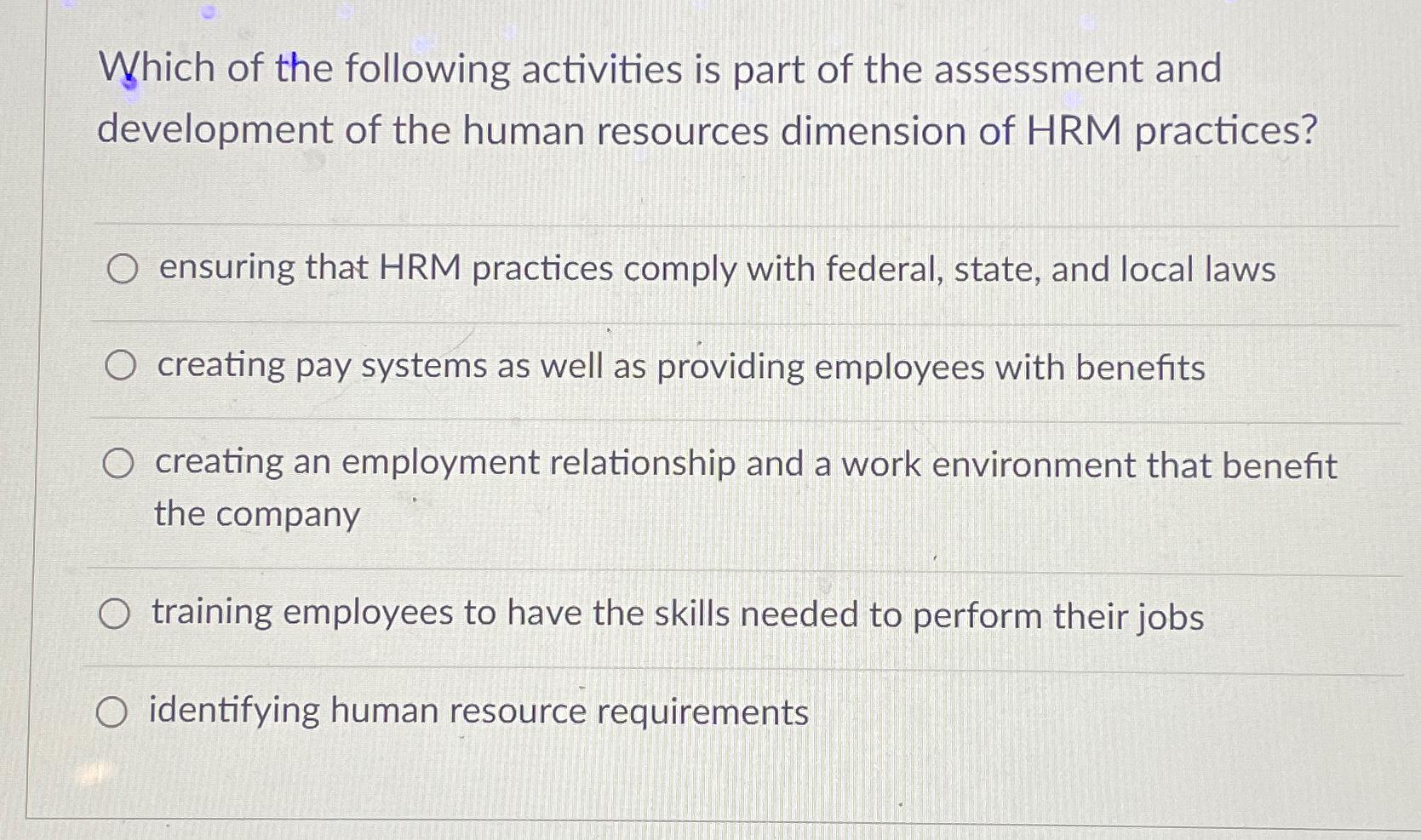 Solved Which of the following activities is part of the | Chegg.com