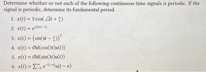 Solved Determine whether or not each of the following | Chegg.com