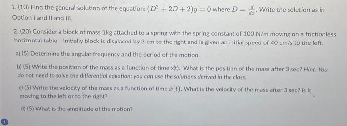 Solved For the numbers in the parenthesis infront of the | Chegg.com