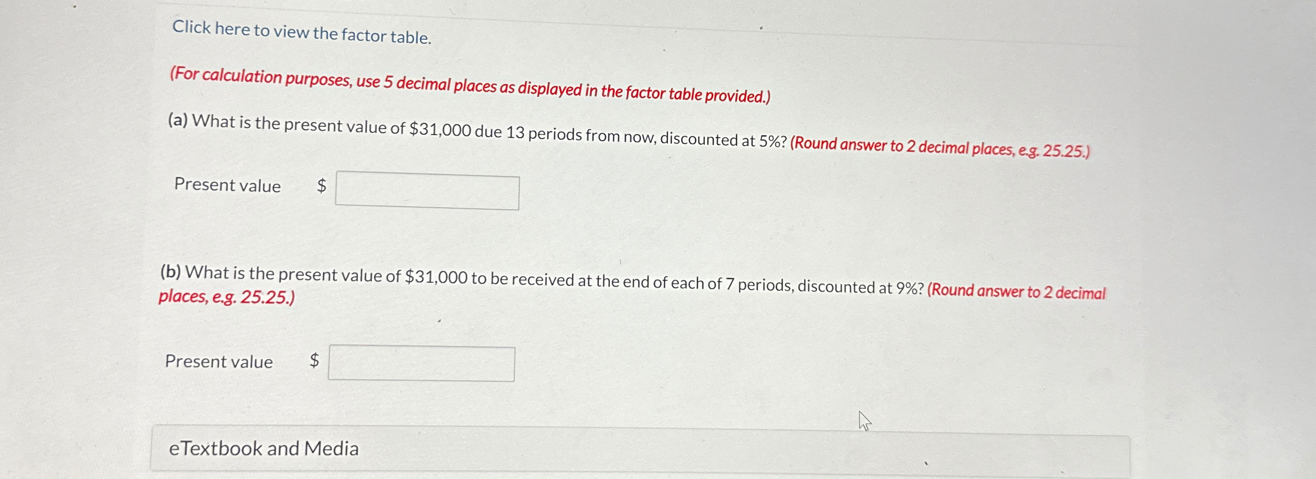 Solved Click here to view the factor table.(For calculation | Chegg.com