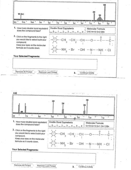Solved Use molecular peaks and NMR structure to solve | Chegg.com